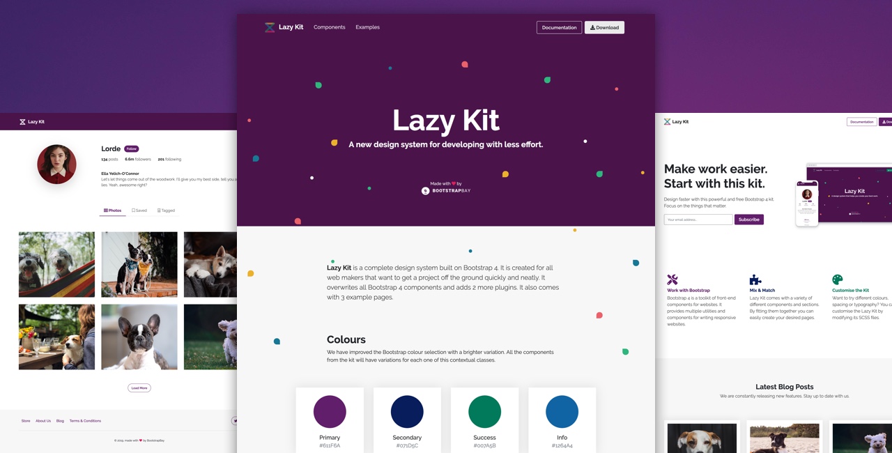 Lazy - Bootstrap UI Kit